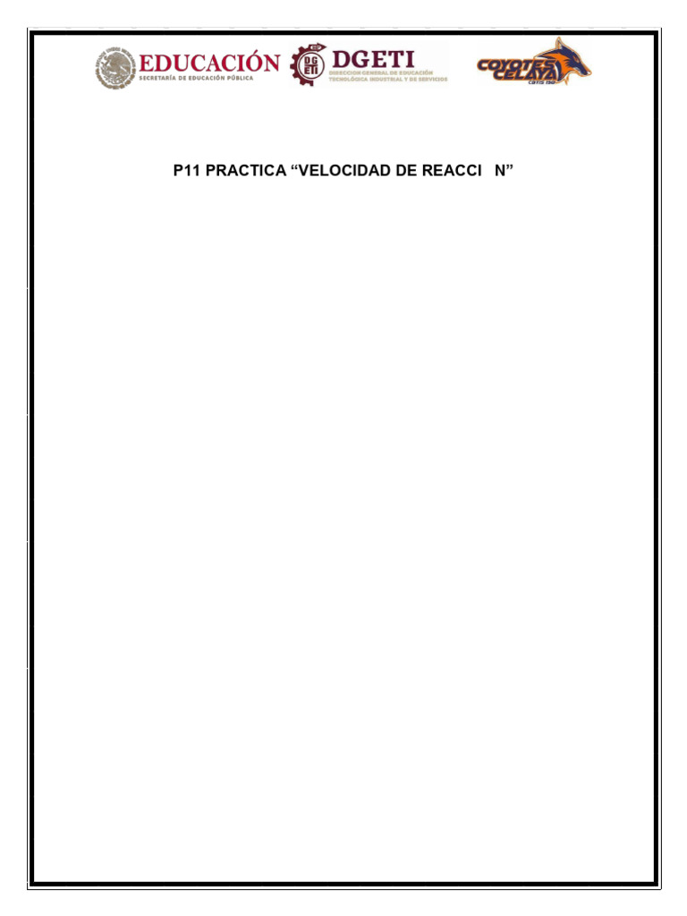Modulo I. Reacciones Químicas, Conservación de La Materia en La Forma de Nuevas Substancias. P11 ...