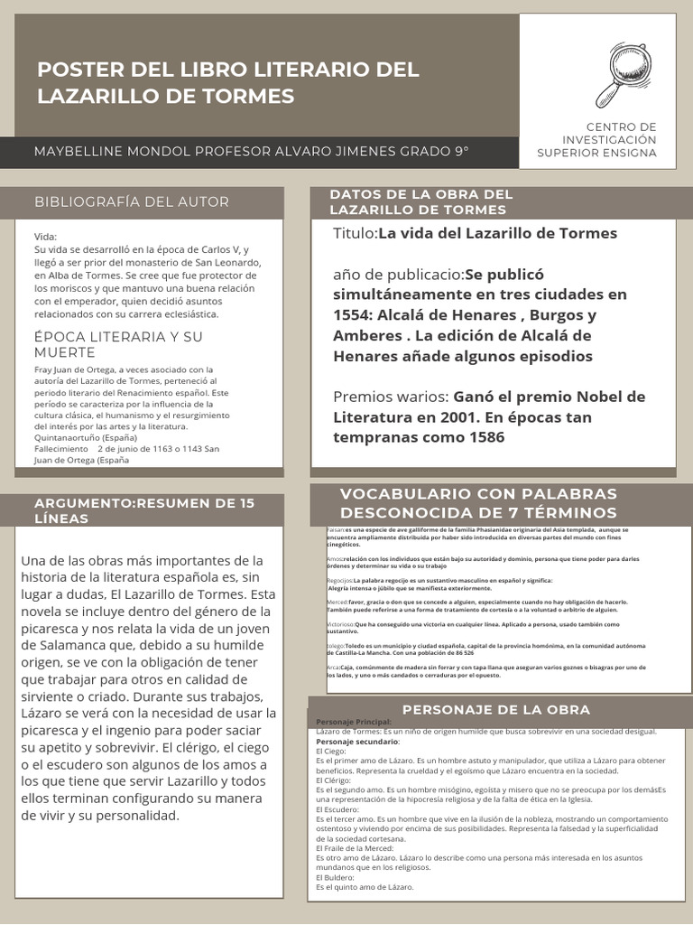 Póster de Lazarillo de Tormes - 20250605 - 102055 - 0000 | PDF