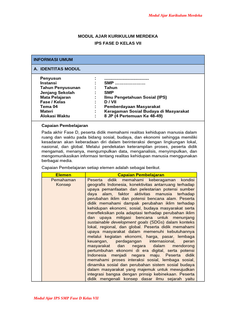Modul Ajar BAB IV | PDF