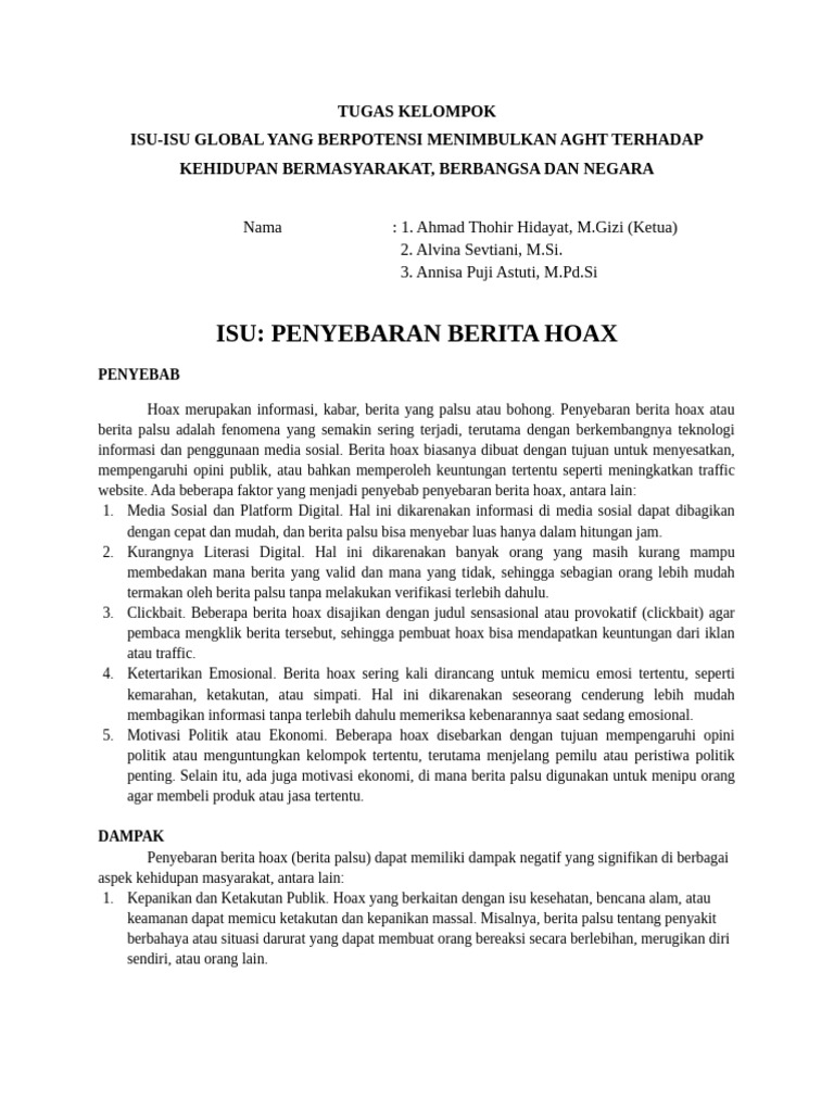 Analisis Isu Global | PDF