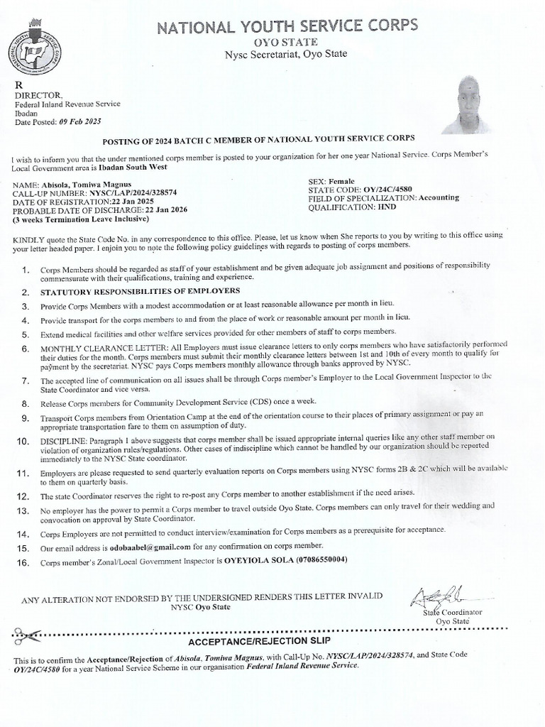 Ppa Letter Tomiwa - 094533 2 | PDF