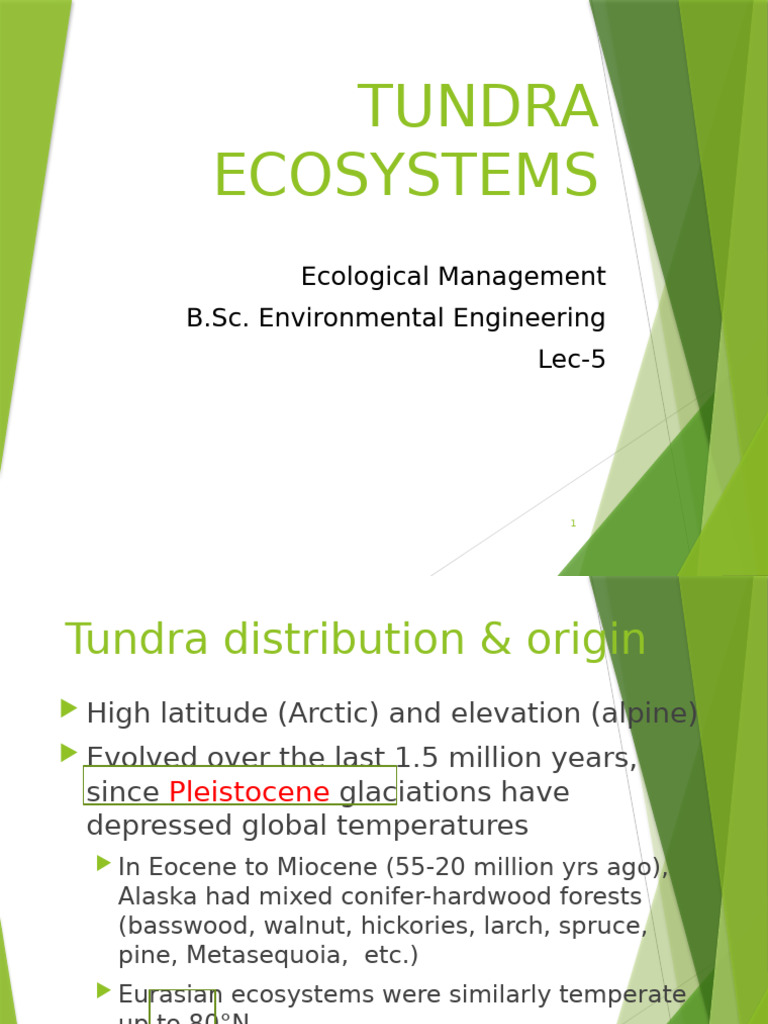05. Lec-5 Tundra Ecosystems-Revised | PDF | Landscape | Climate