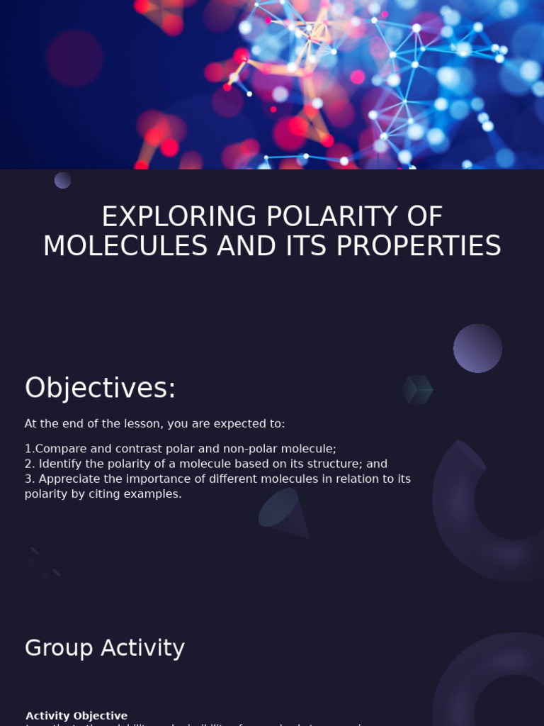 Understanding Molecular Polarity and Properties | PDF | Chemical ...