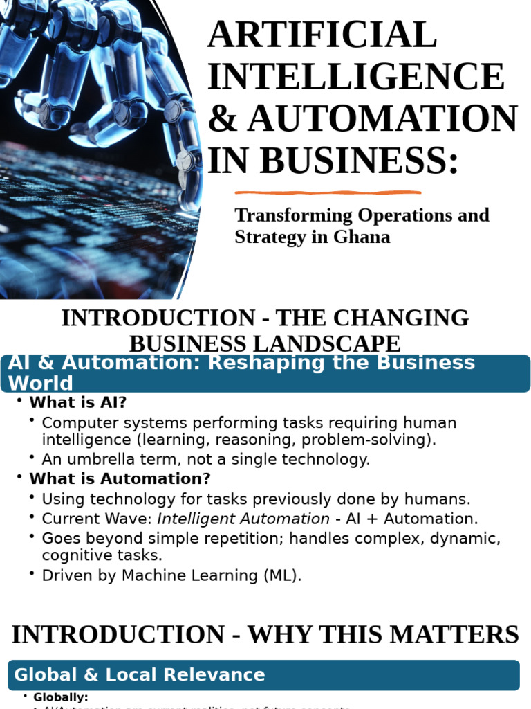 L9 - Artificial Intelligence & Automation in Business | PDF | Machine ...