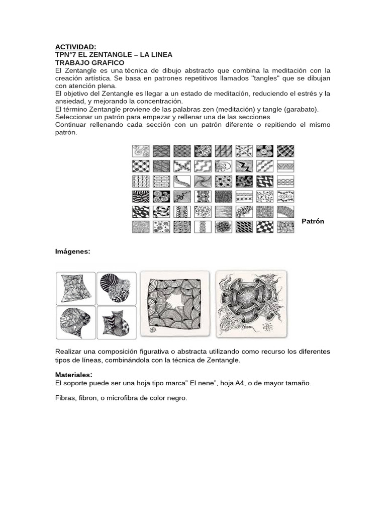7-Tpn°7 El Zentangle - La Linea | PDF