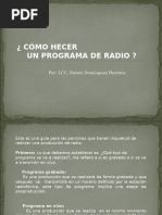 Ejemplo de escaleta para programa de radio | PDF | Radiodifusión