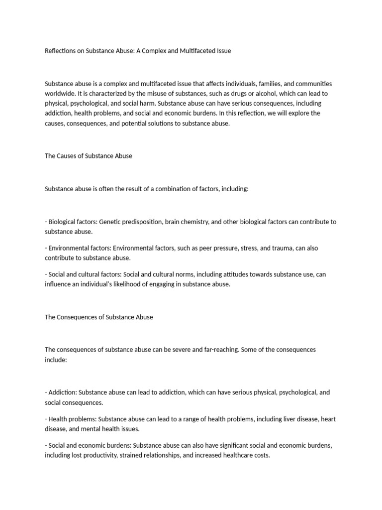 Understanding Substance Abuse Issues | PDF | Substance Abuse | Mental ...