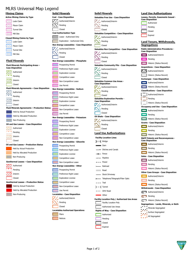 MLRS Mining Claims and Land Use Map | PDF | Mineral Rights | Mining