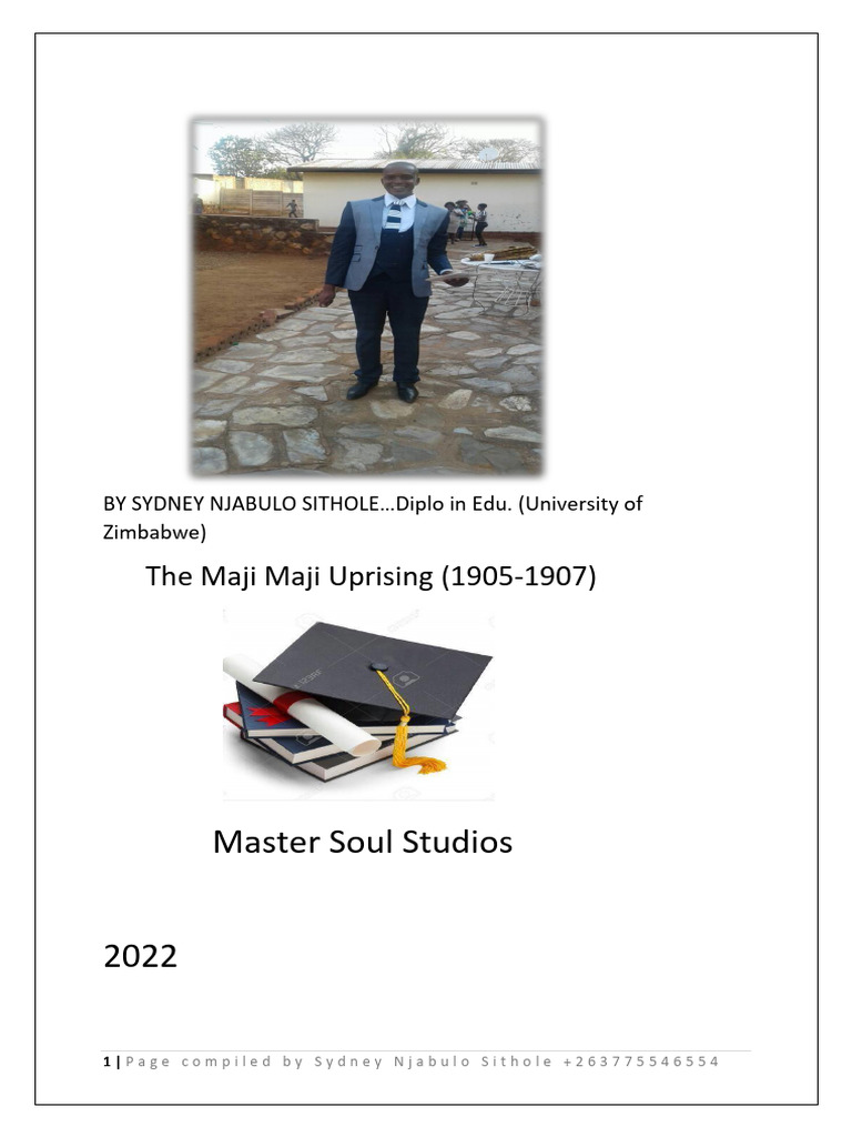 Topic 3 Maji Maji Uprising (1905-1907) | PDF | Taxes