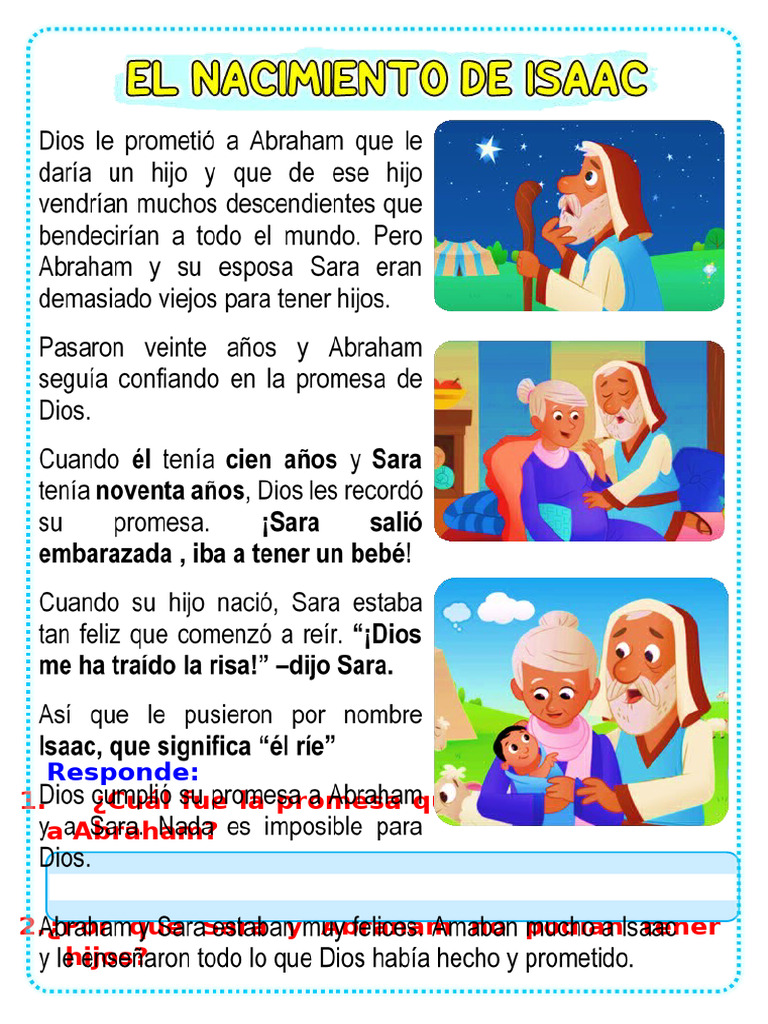 Ficha El Nacimiento de Isaac 2° | PDF