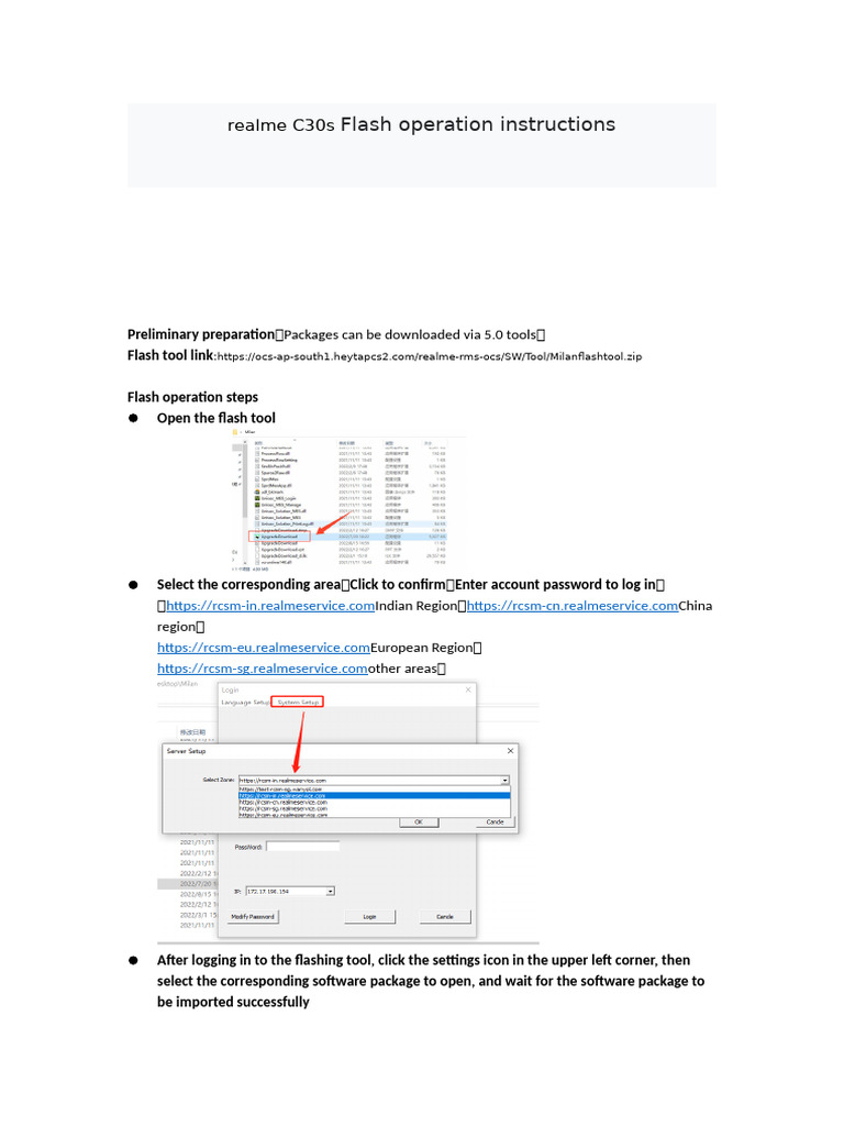 Realme C30s Flash Operation Instructions | PDF