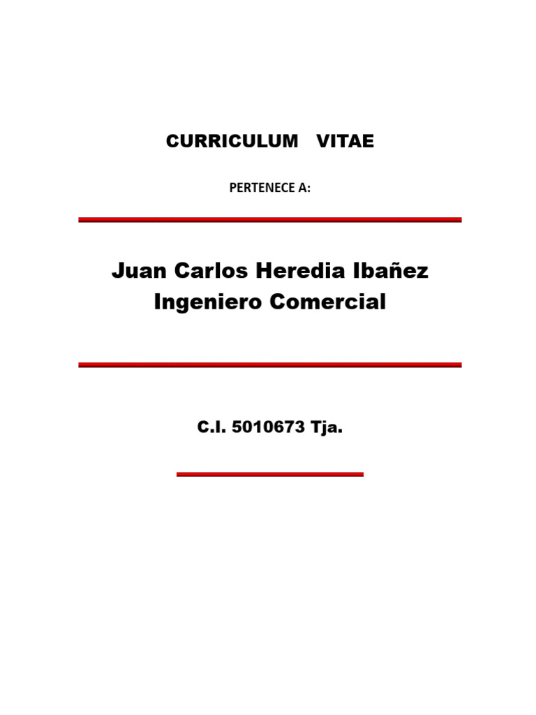 Curriculum Vitae - Carlos Heredia | PDF | Apicultura | Bolivia