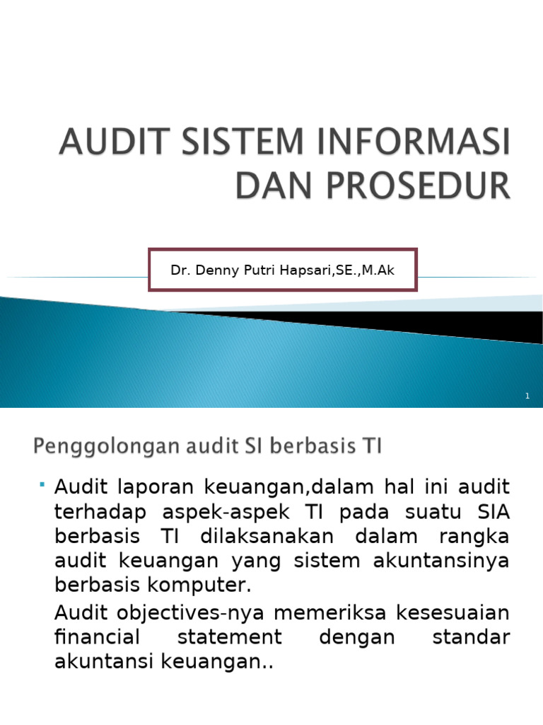 Audit Sistem Informasi dan TI | PDF