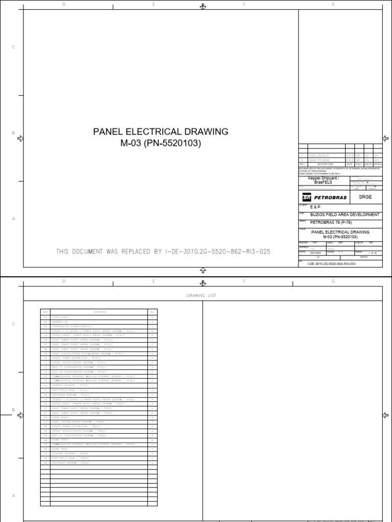 Panel Electrical Drawing M-03 (PN-5520103) : THIS DOCUMENT WAS REPLACED BY I-DE-3010.2G-5520-862 ...