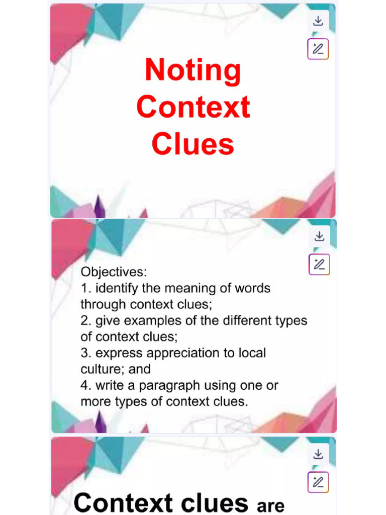 Identifying Context Clues in Text | PDF