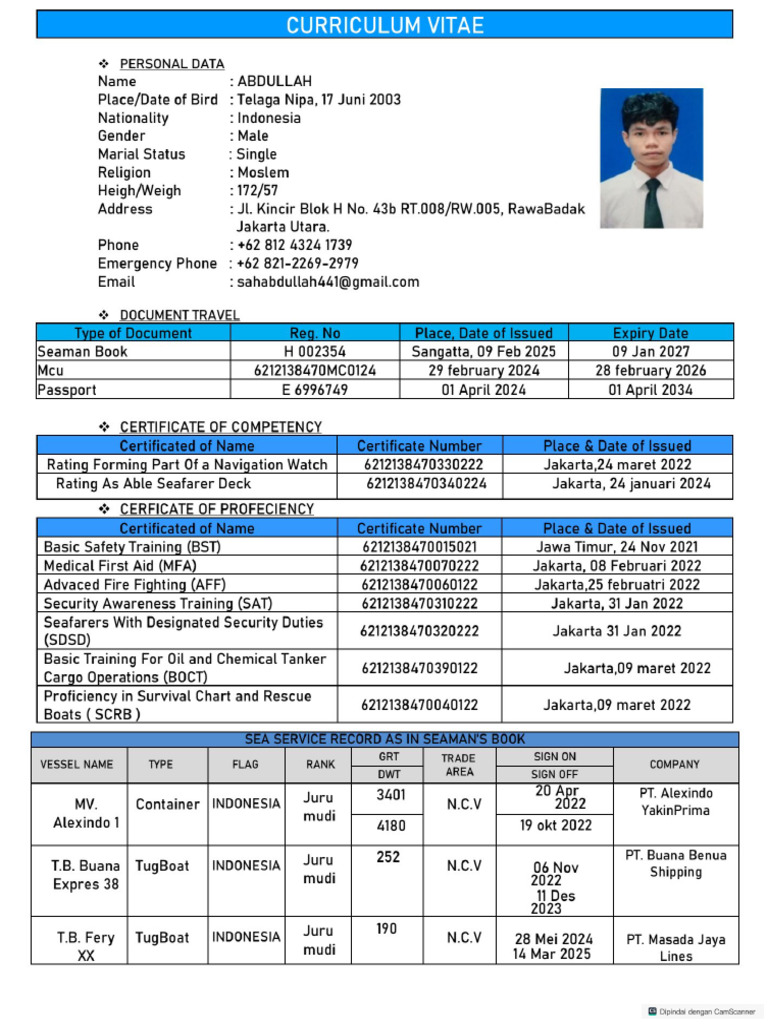 CV Abdullah 2025 | PDF