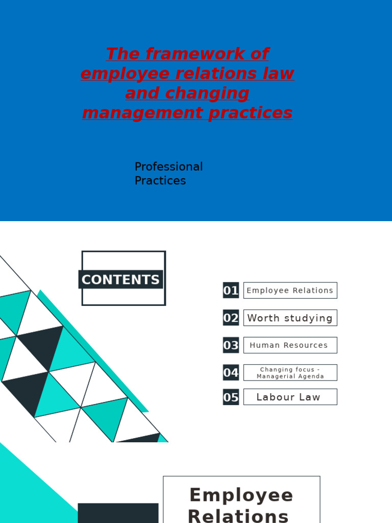Framework of Employee Relations Law and Changing Management Services | PDF | Employment ...