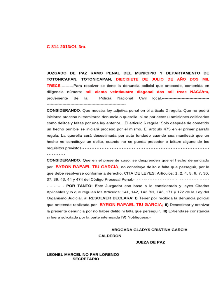Resolucion de Extravio Original. | PDF