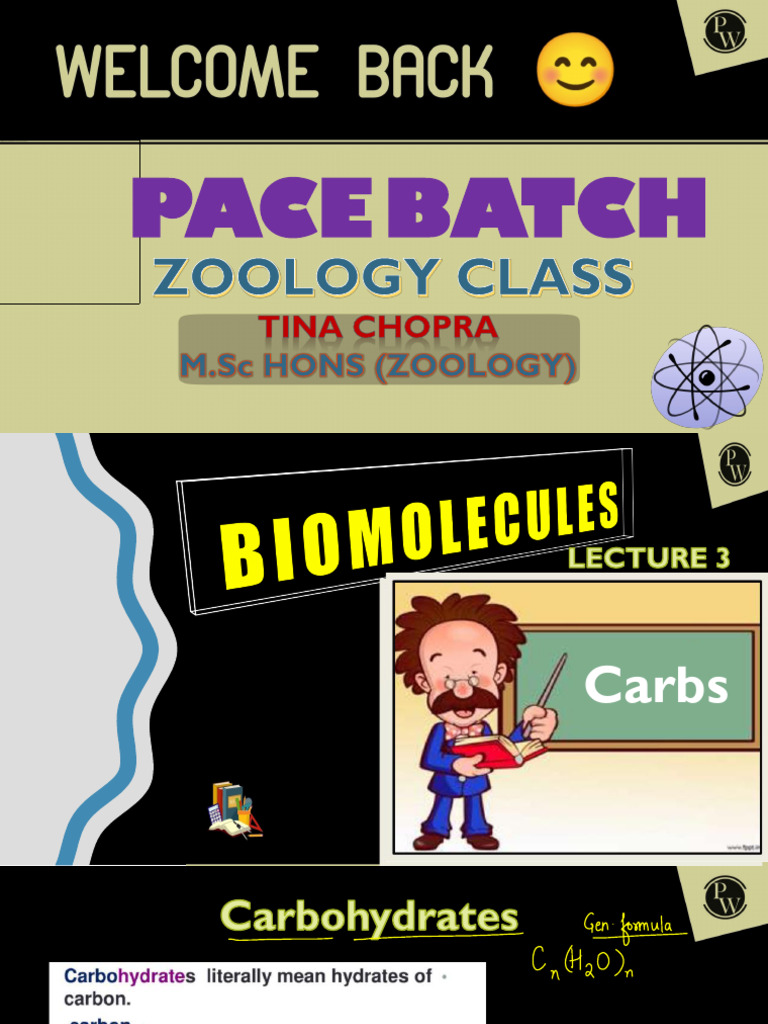 Biomolecules 03 - Carbohydrates - Class 11 - NEET - PACE Series | PDF