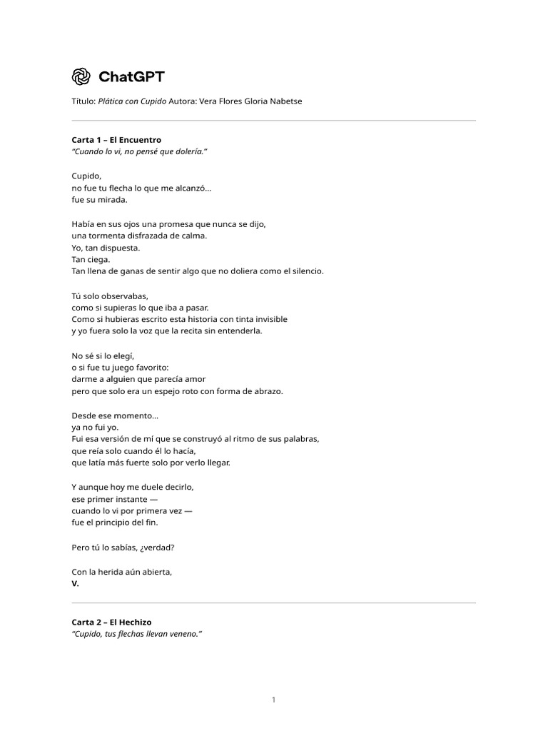 Platica Con Cupido | PDF | Cupido | Amor