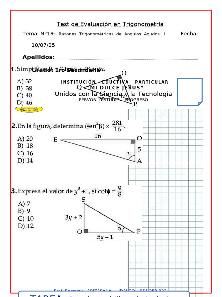 F19 1ro Sec Trigo | PDF
