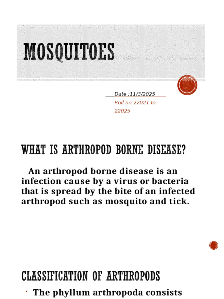 Mosquitoes PPT | PDF