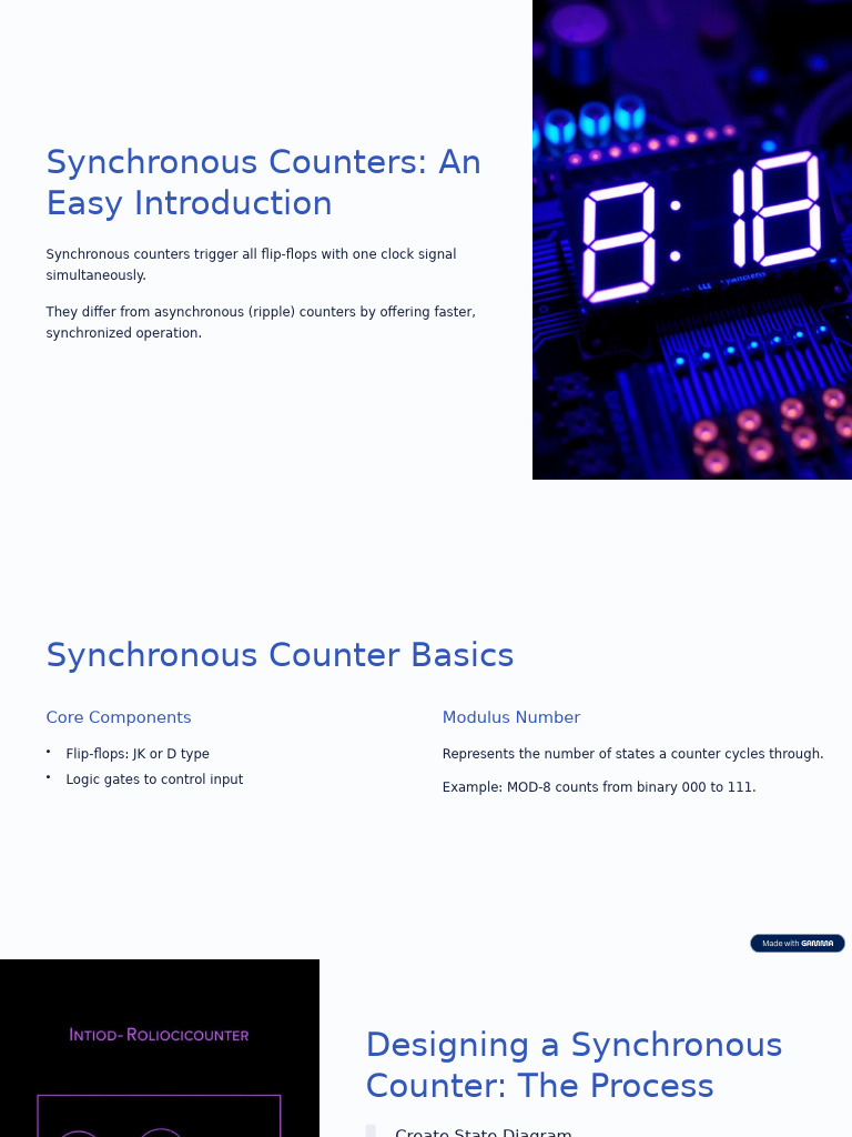 Synchronous Counters An Easy Introduction | PDF