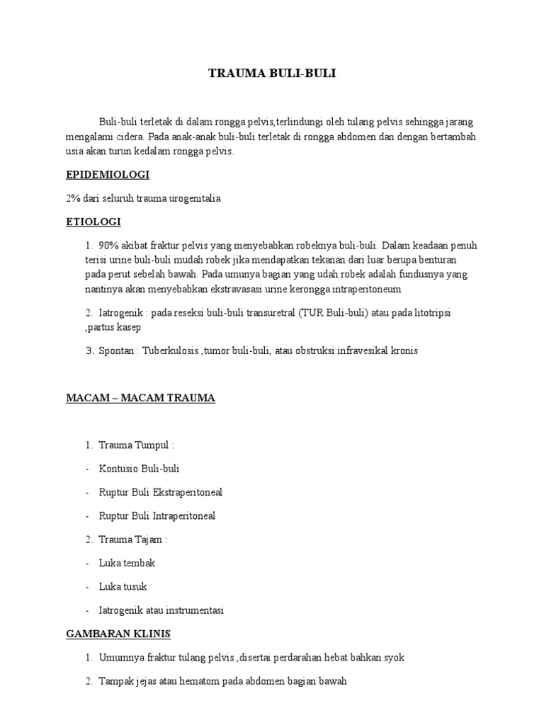 Trauma Buli | PDF