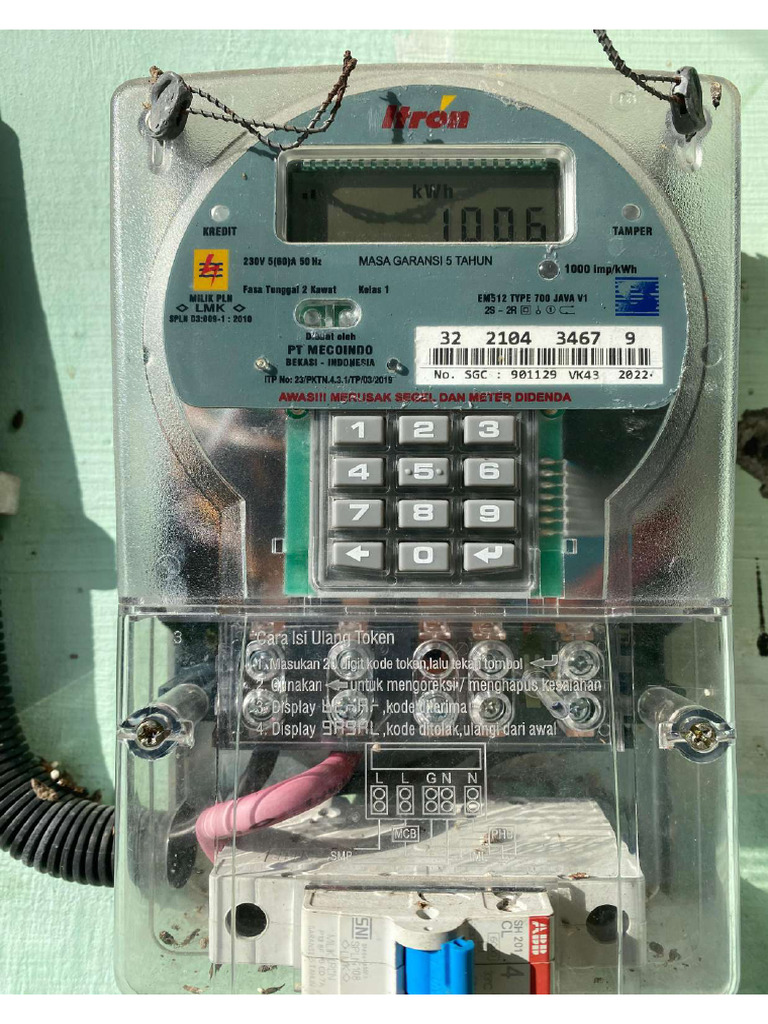 Foto Meteran Listrik Pulsa Token | PDF