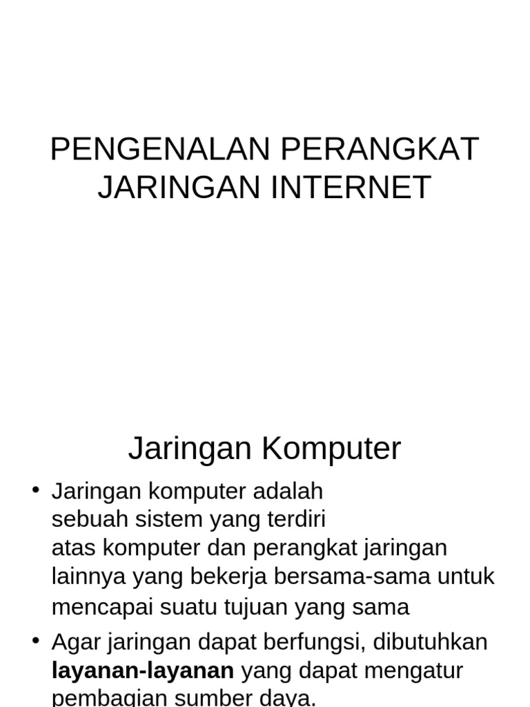 Perangkat Jaringan Komputer | PDF