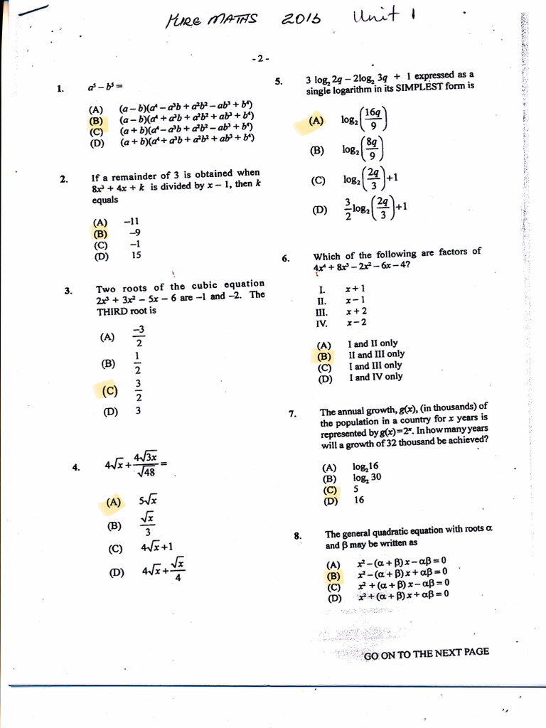 Pure Maths 2015 U1 P1 | PDF | Analytic Geometry | Mathematics
