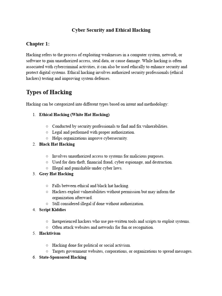 Cyber Security and Ethical Hacking | PDF | Security | Computer Security