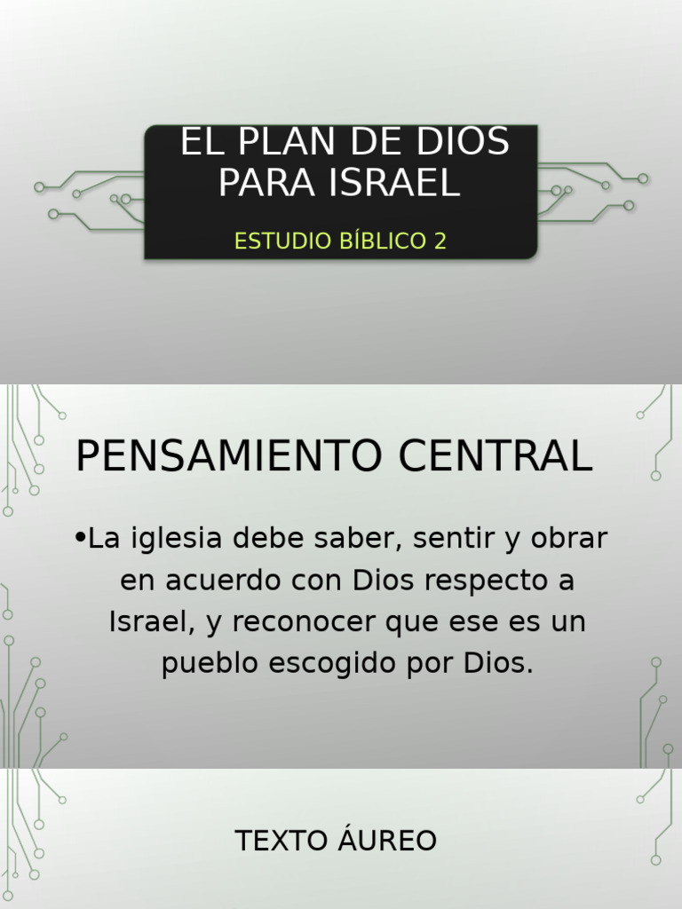 El Plan de Dios para Israel Estudio 2 | PDF | Dios | Cristo (título)