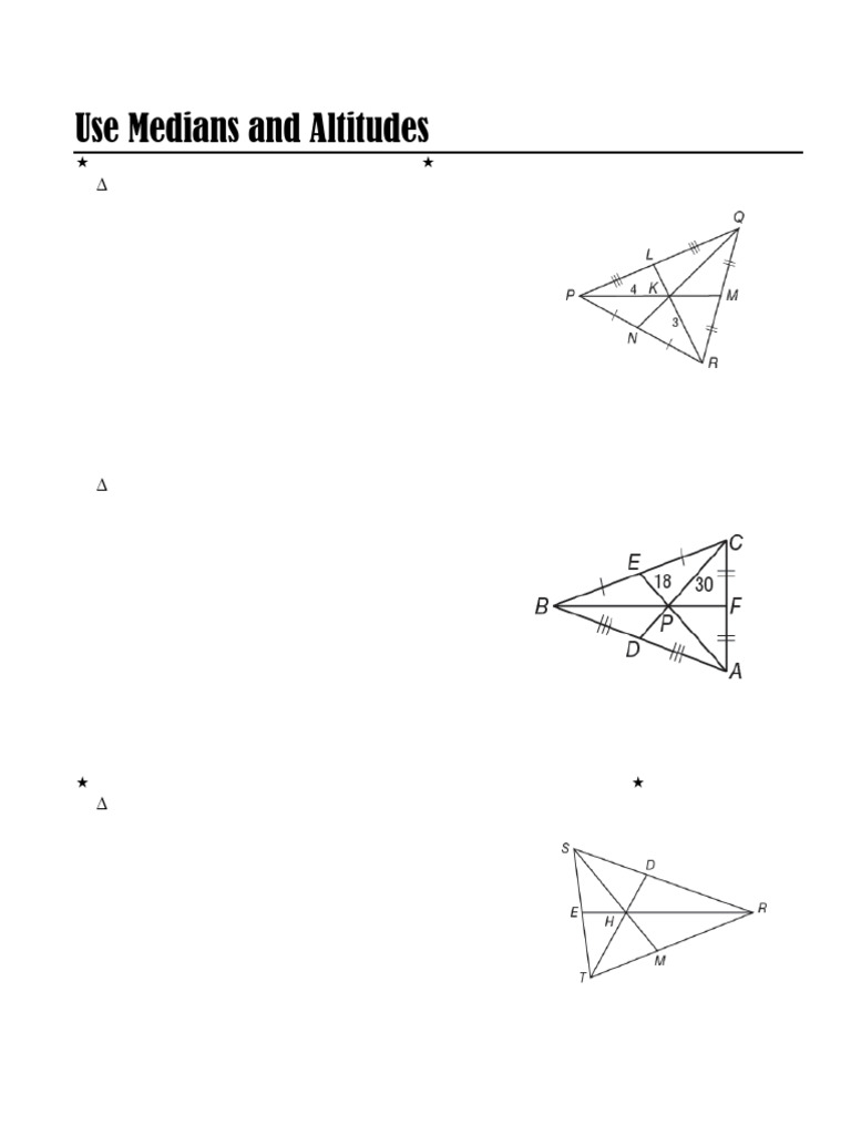 Medians and Centroids in Triangles | PDF