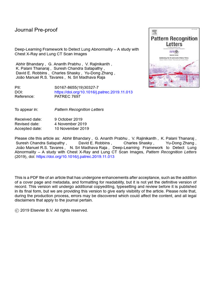 Deep-Learning Framework To Detect Lung Abnormality - A Study With Chest X-Ray and Lung CT Scan ...