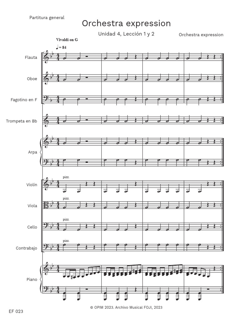 Orchestra Expression Sheet Music | PDF