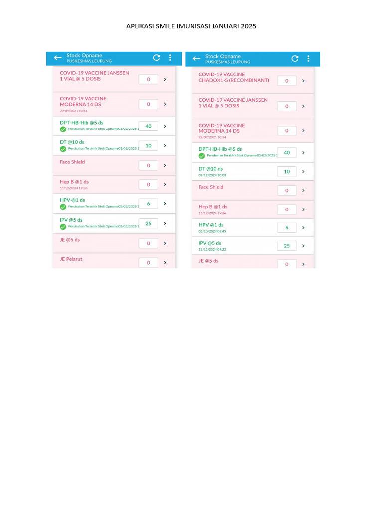 Smile Imunisasi Januari 2025 | PDF