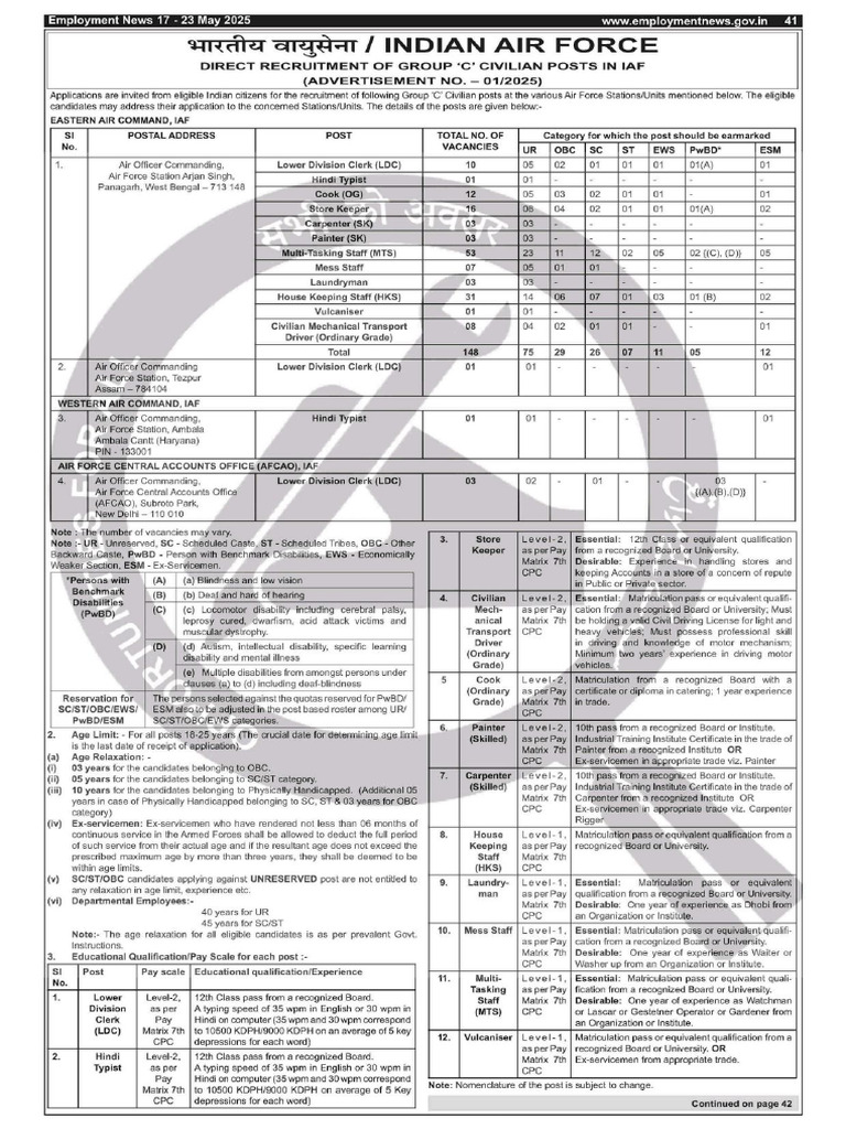 IAF Group C Notification 2025 | PDF