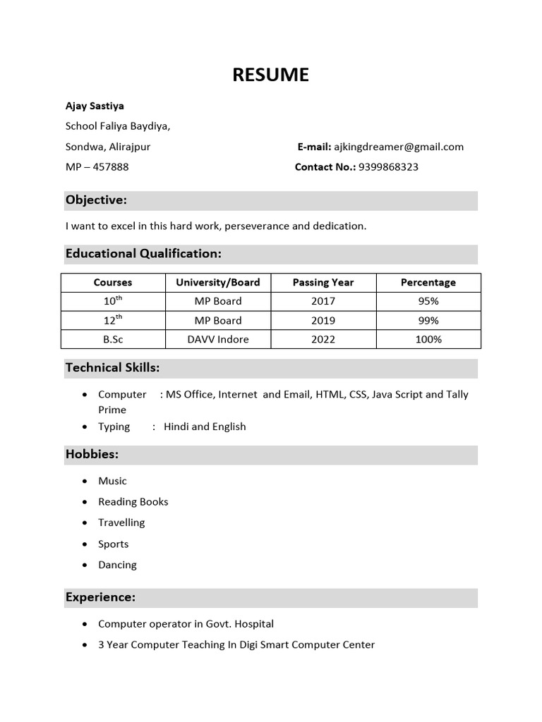 Simple Resume | PDF