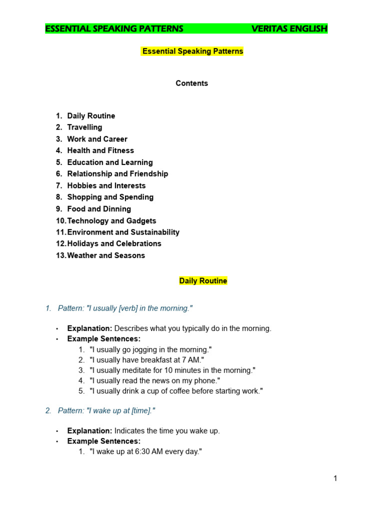 Speaking | PDF | Physical Fitness | Lunch