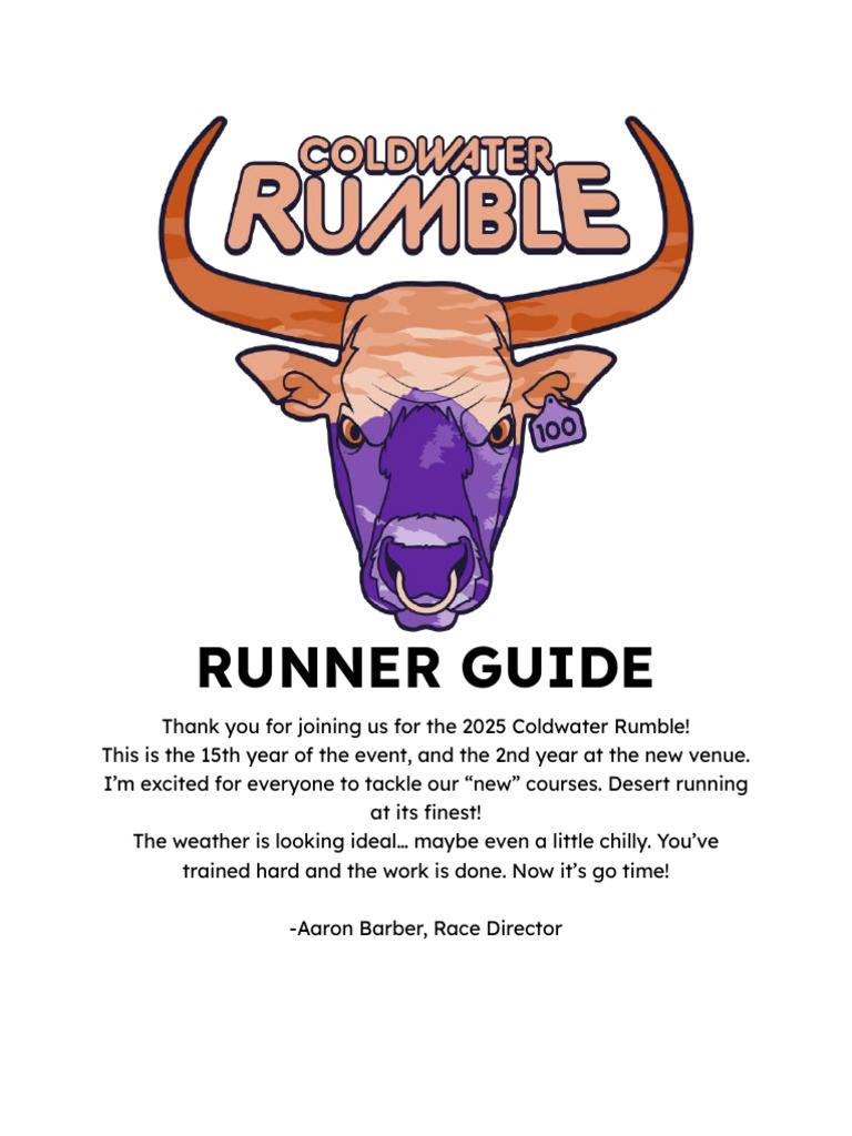 2025 Coldwater Rumble Runner Guide | PDF