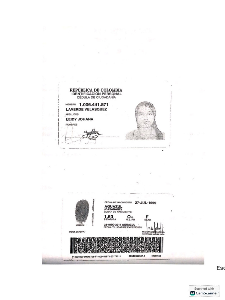 Cédula Leidy | PDF