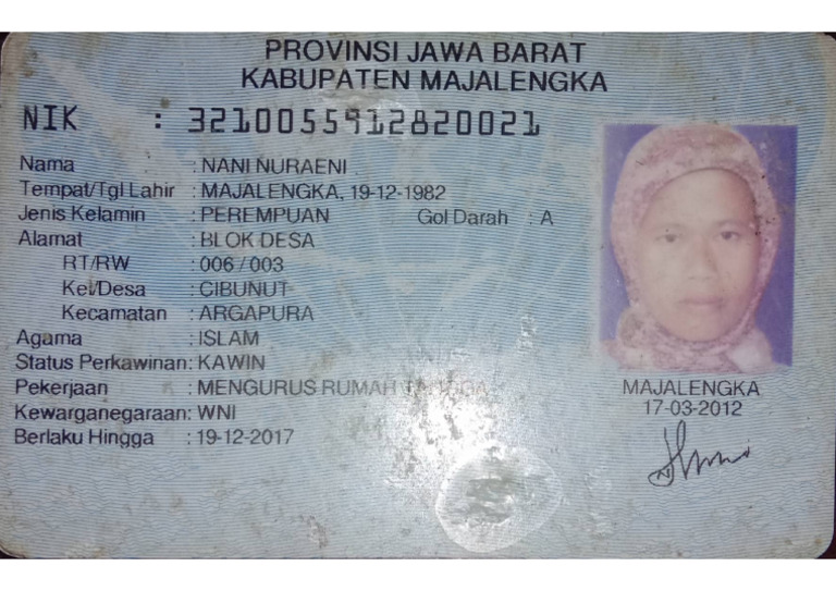 Radithia Sufi Abiyu POTO KTP IBU | PDF