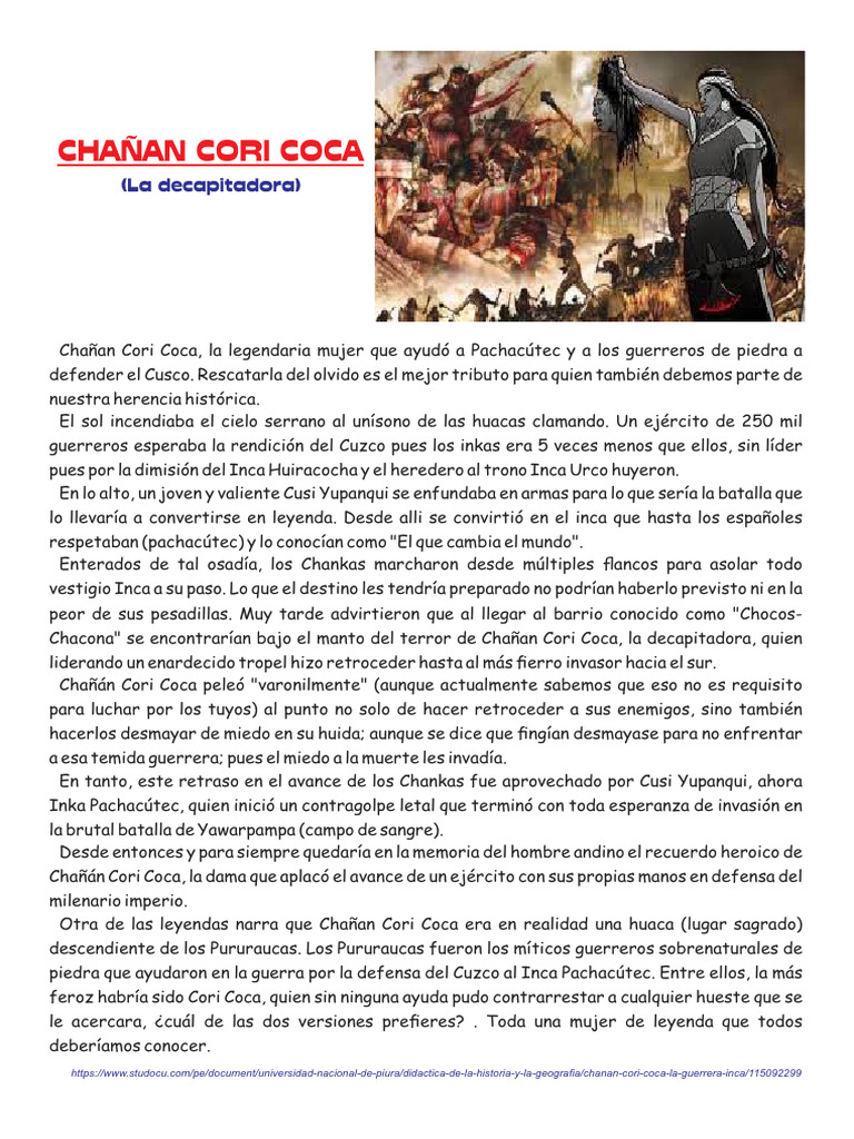 Chañan Cori Coca | PDF | Imperio Inca