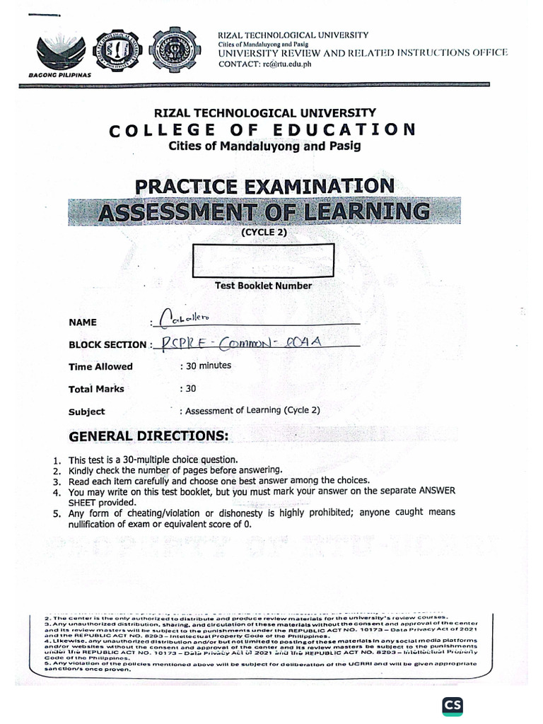 Cycle 2 Review | PDF