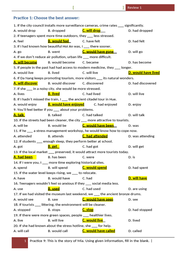 G9 - Conditional Sentence - Key | PDF | Recycling