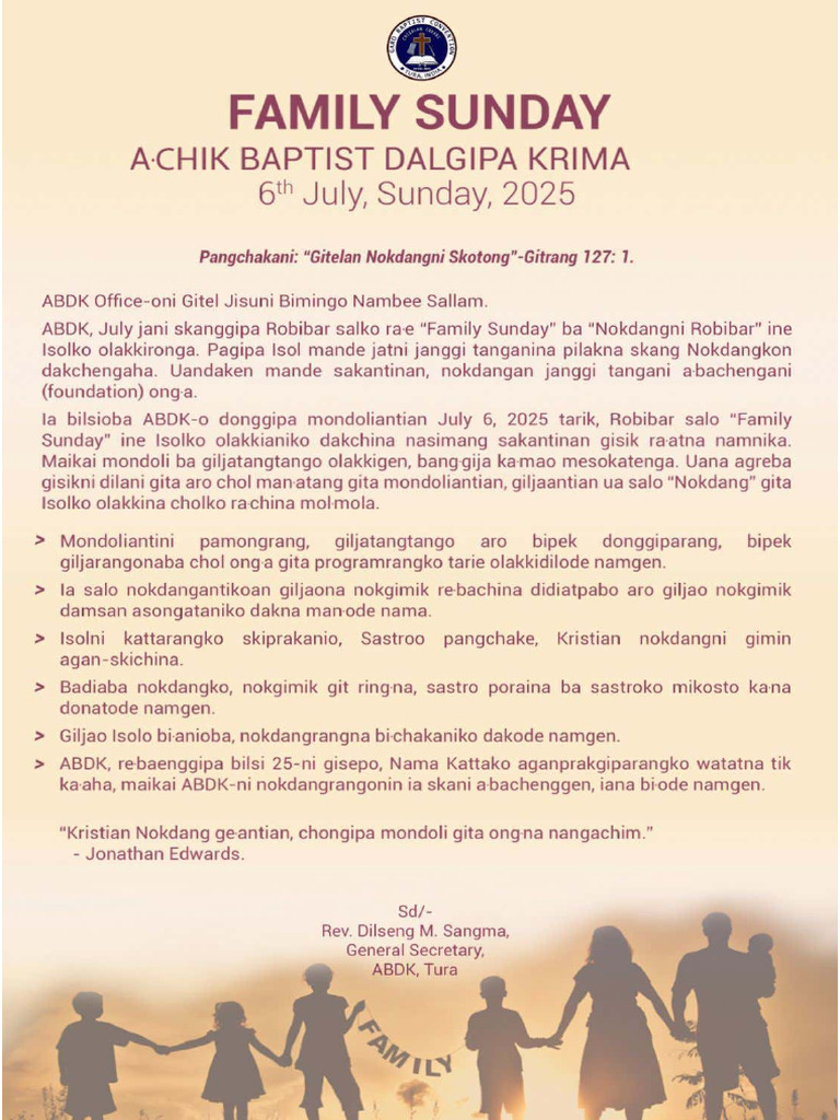 Family Sunday Program - 2025 | PDF