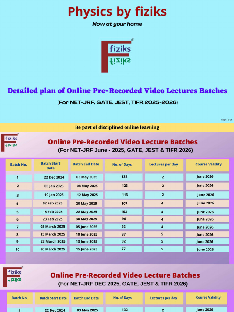 NET Prerecorded Lecture Plan Compressed 1 | PDF
