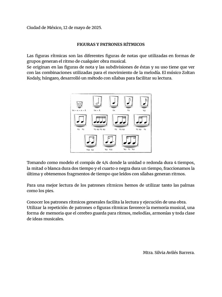 Figuras Rítmicas en Música: Guía Práctica | PDF