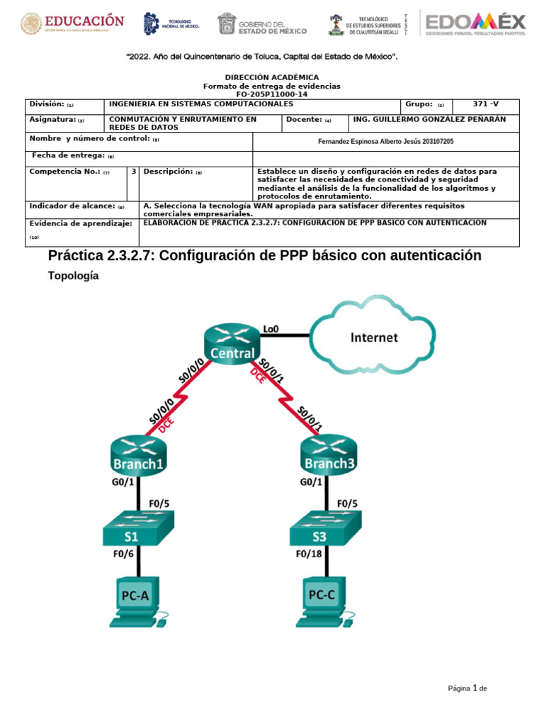 2.3.2.7 Lab - Configuring Basic PPP With Authentication | PDF | Enrutador (Computación ...